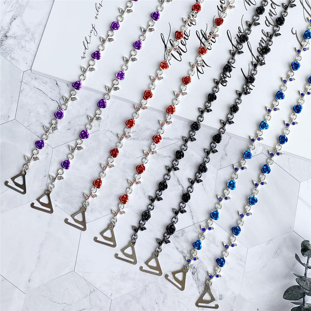 Rhinestone Rose Bra Strap – Moly Story