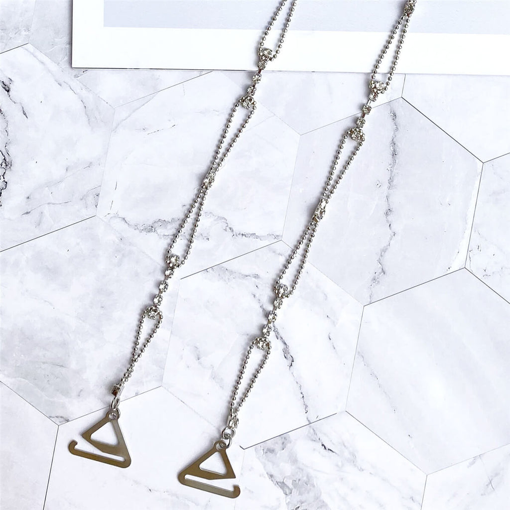 Metal Chain Rhinestone Bra Strap – Moly Story