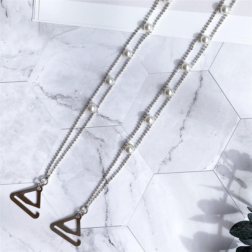 Metal Chain Pearl Bra Strap – Moly Story