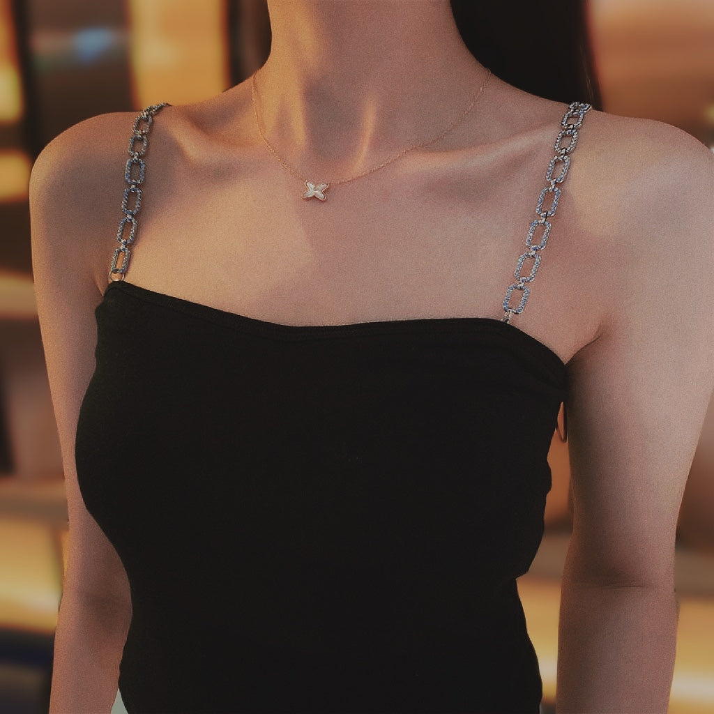 Silver Rhinestone Jewelry Bra Straps – Moly Story